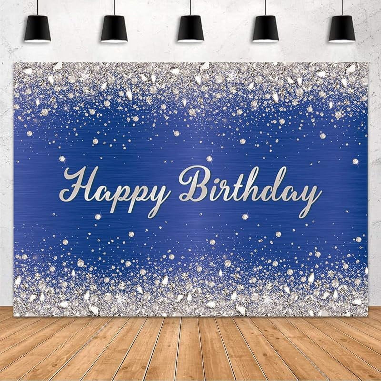 7x5ft Purple Birthday Party Decorations Backdrop Shinning Gold Glitter ...