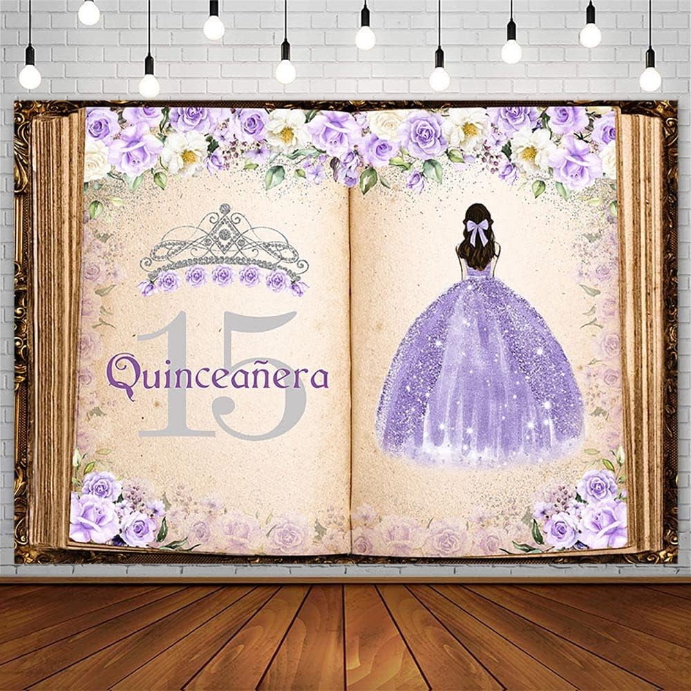 7x5ft Quinceanera 15th Birthday Backdrop for Sweet Girl Mis Quince Anos ...
