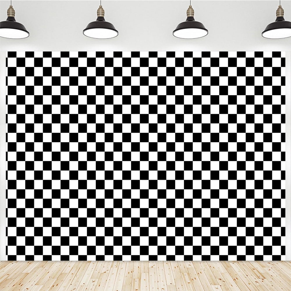 7x5ft Racing Finish Line Checkered Flag Birthday Backdrop for Boys ...