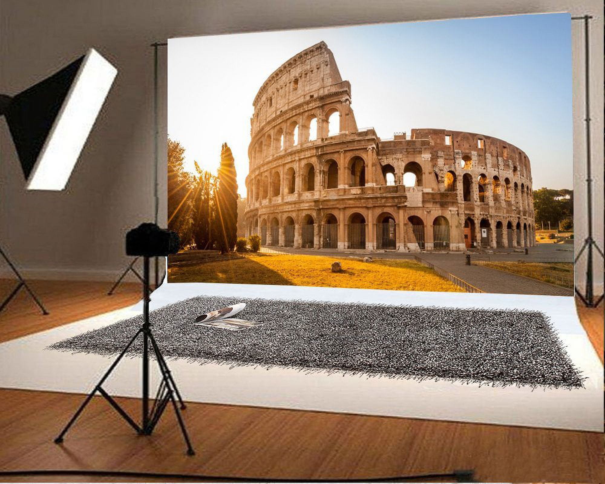 7x5ft Roman Italy Archiculture Backdrop Elegant Building Grass Lawn ...