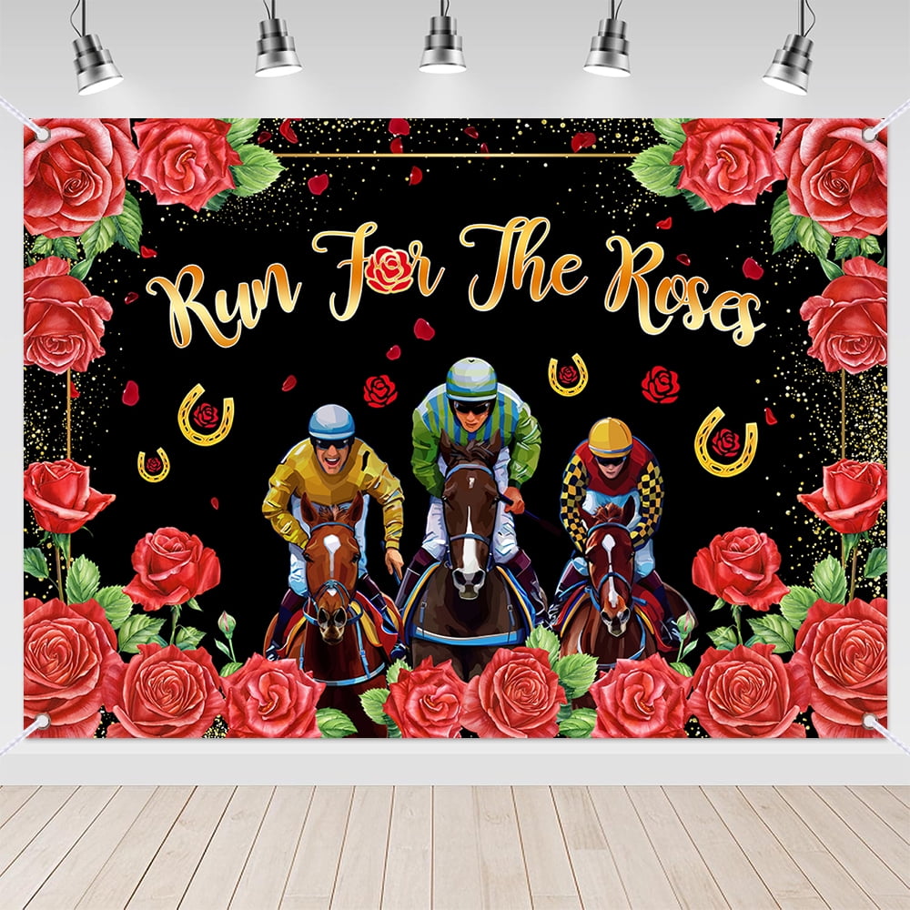 7x5ft Run for The Roses Kentucky Derby Horse Racing Party Backdrop ...