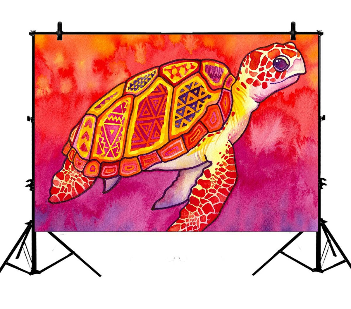 7x5ft Sea Turtle Painting Polyester Photography Backdrop For Studio ...