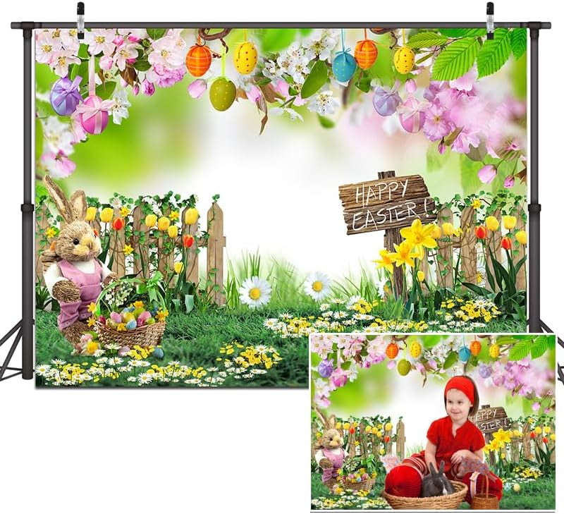7x5ft Spring Easter Backdrop Easter Theme Photography Backdrop Easter ...