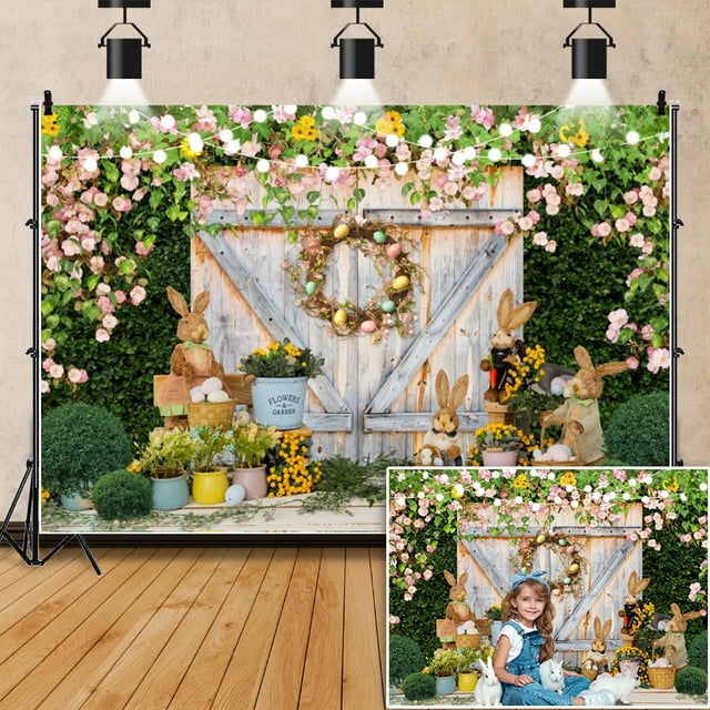 SUNOLIFE Spring Easter Backdrop Photography Background 7x5 FT - Walmart.com