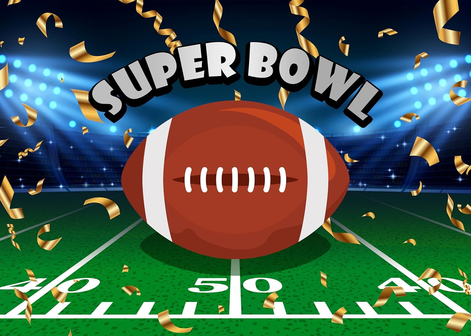 7x5ft Super Bowl American Football Field Backdrop for Photography ...