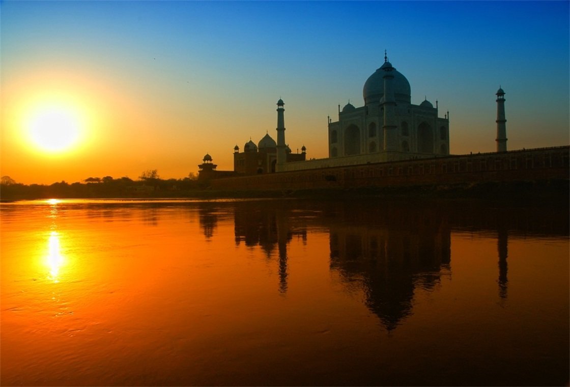 7x5ft Taj Mahal Photography Studio Backdrop Sunset Scenic Background ...