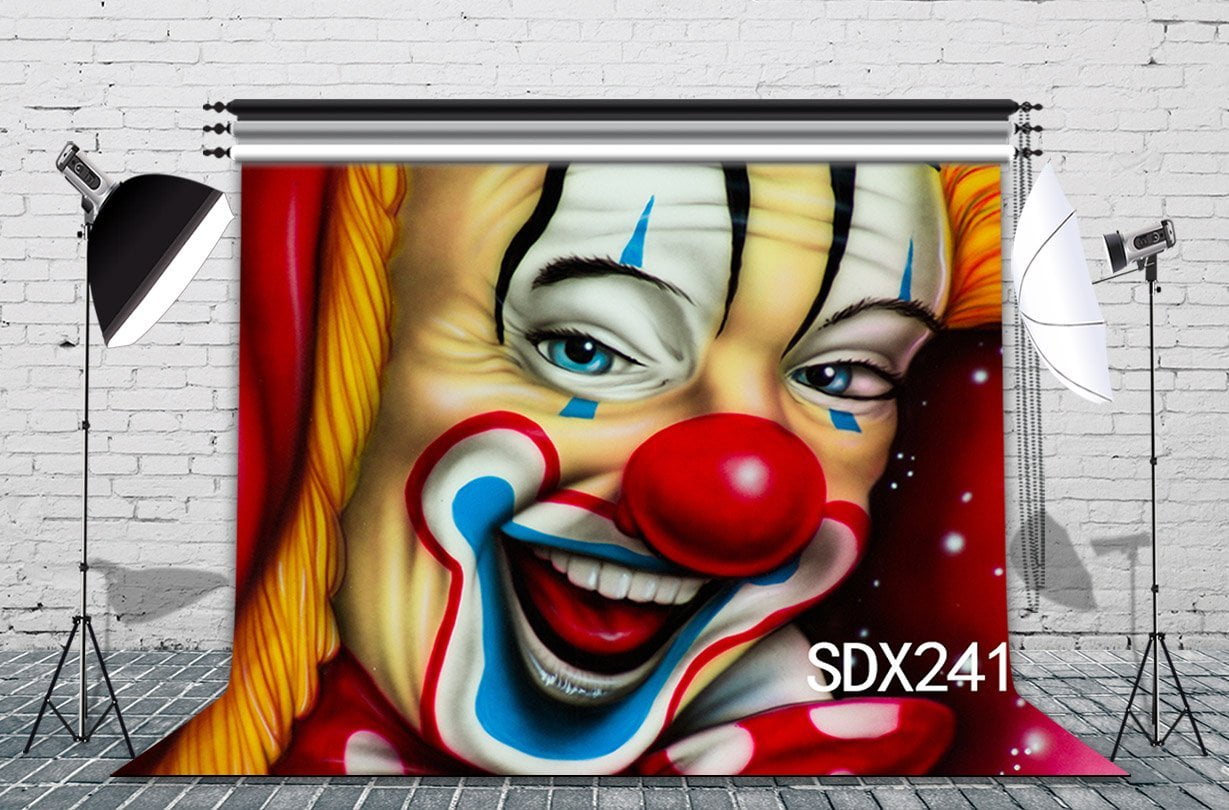 7x5ft The Clown Christmas Photo Backdrops Photography Backdrop ...