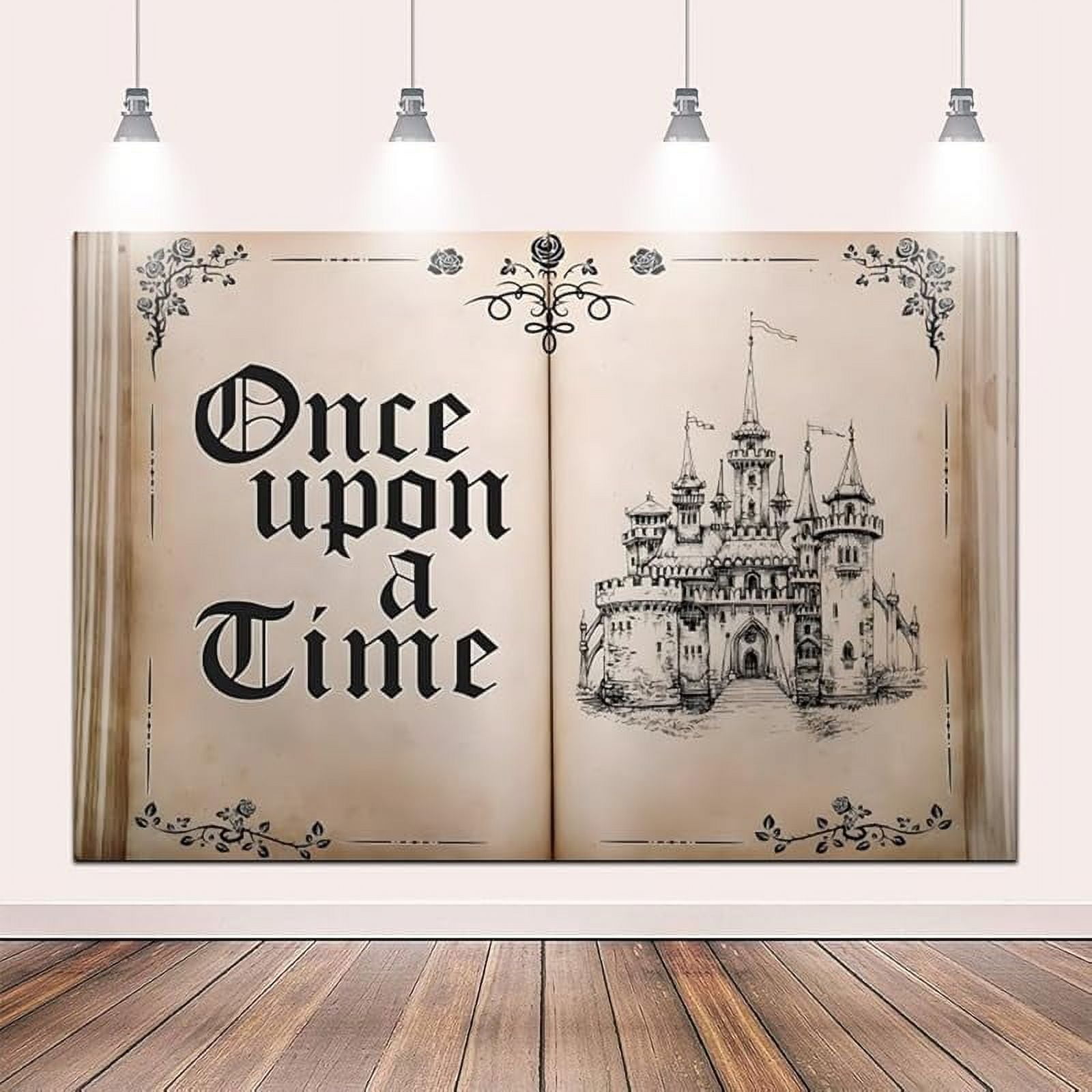 7x5ft Once Upon a Time Backdrop Fairy Tale Book Castle Backdrop for ...