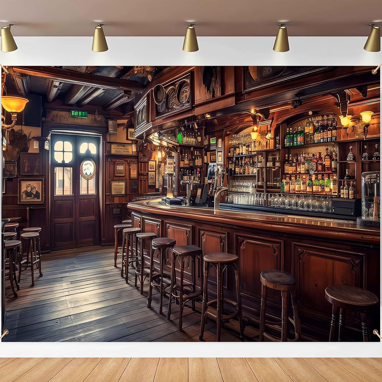 7x5ft Vintage Bar Photography Backdrop Retro Pub Wooden Tavern Photo ...