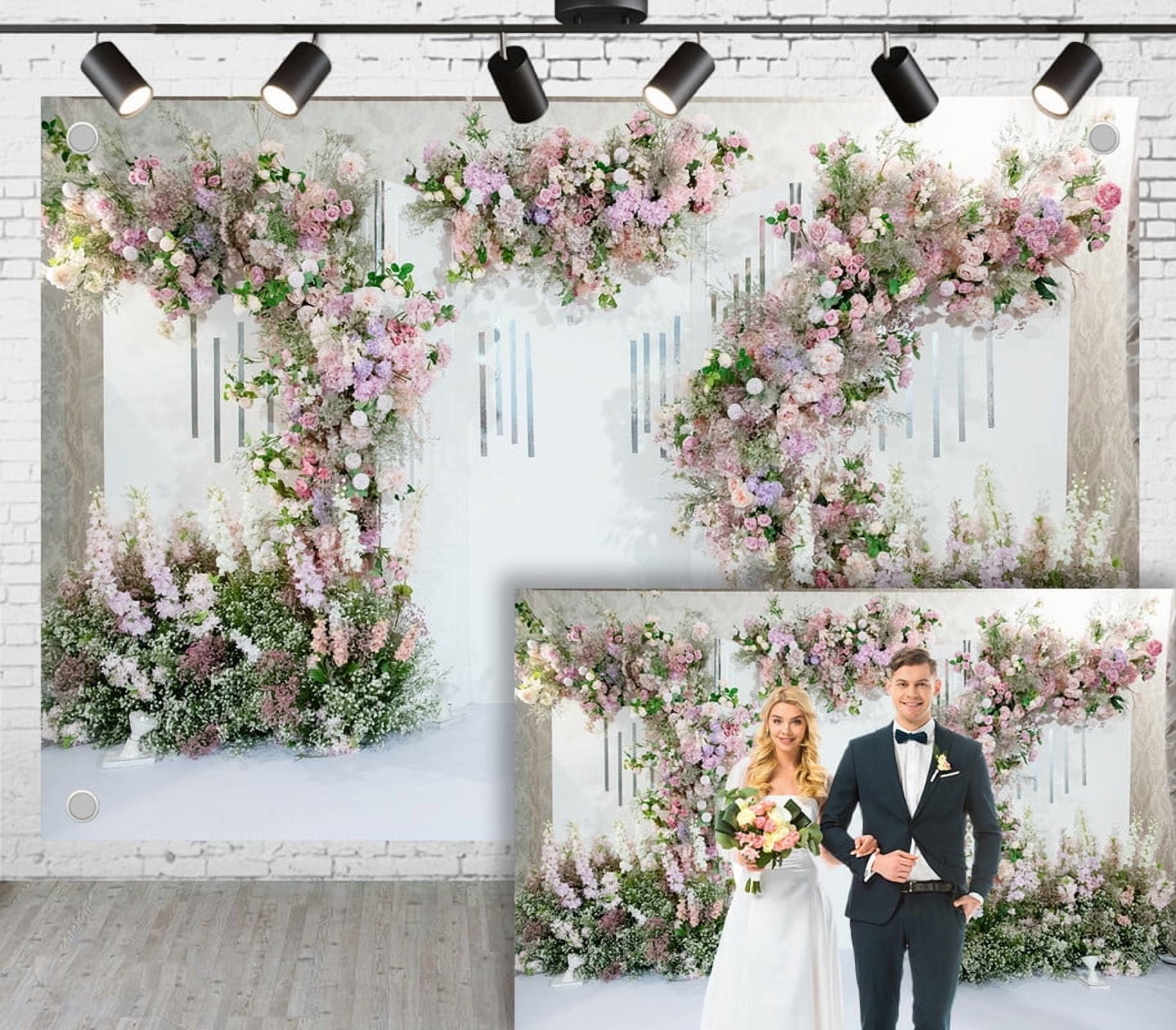 7x5ft Wedding Flowers Backdrop, Floral Decoration Fresh Flowers ...