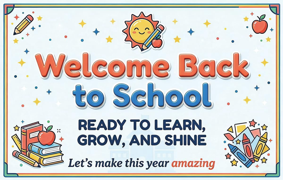 7x5ft Welcome Back to School Backdrop First Day of School Background ...