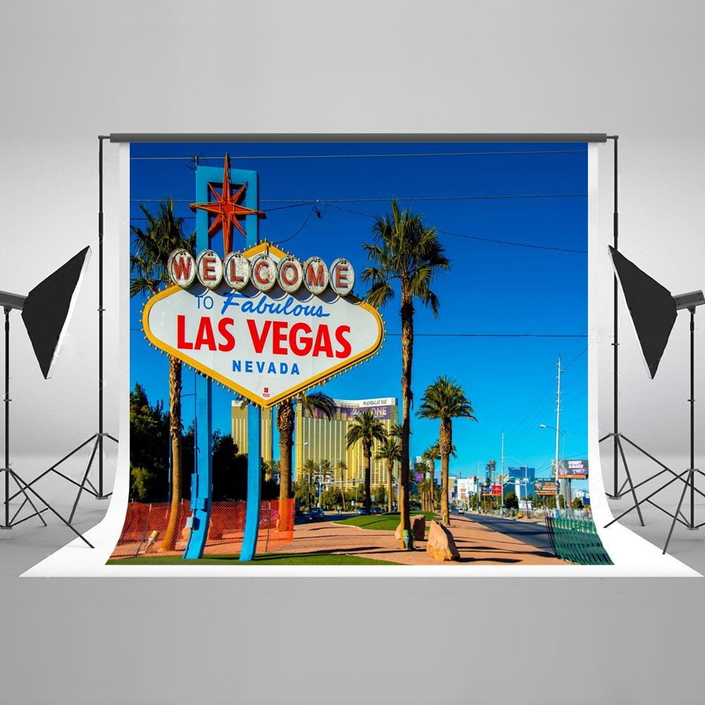 7x5ft Welcome to Las Vegas Sunny Day Sign Holiday Visited Photo ...