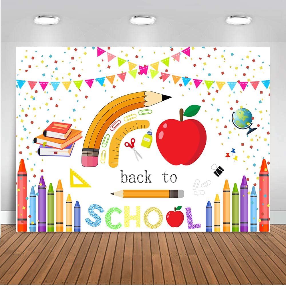 7x5ft White Back to School Perfect Backdrop Classroom Welcome Back ...