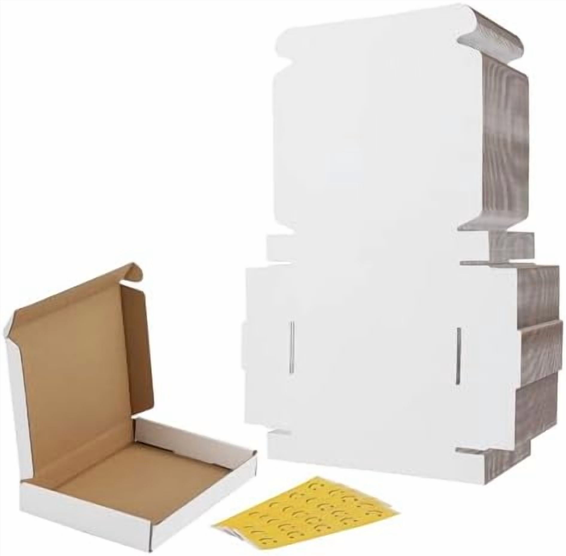 7x5x1 Shipping Boxes Set of 30, White Corrugated Cardboard Mailer Box ...