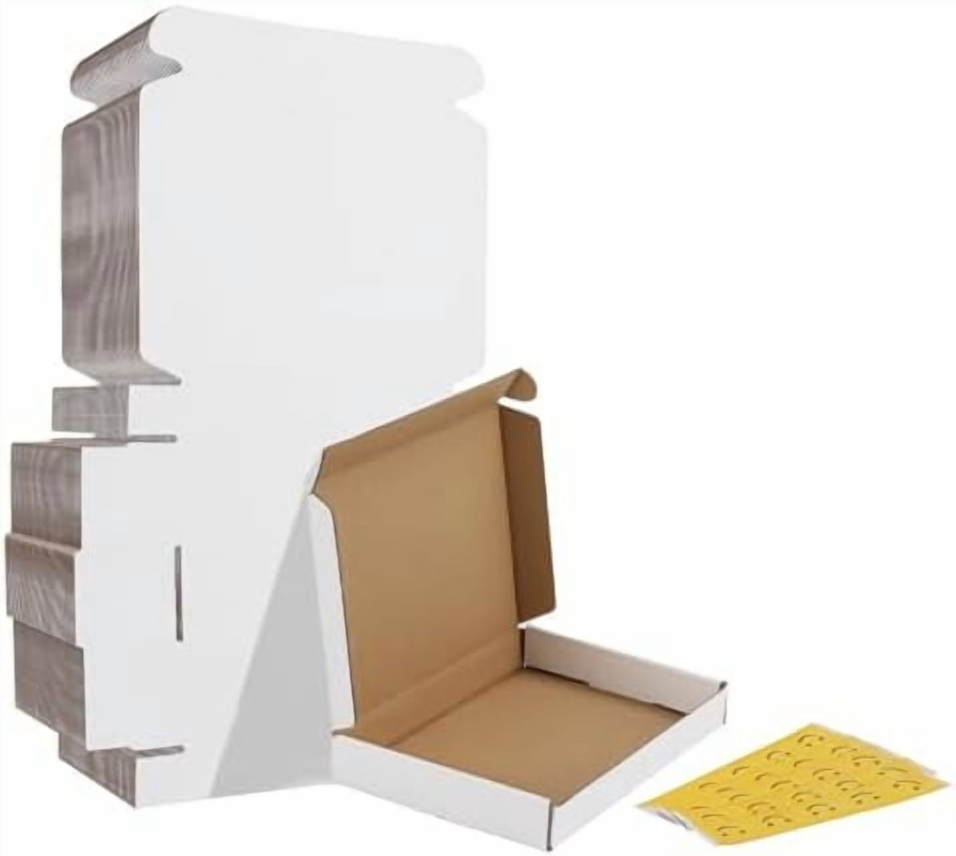 7x5x1 Shipping Boxes Set of 30, White Corrugated Cardboard Mailer Box ...