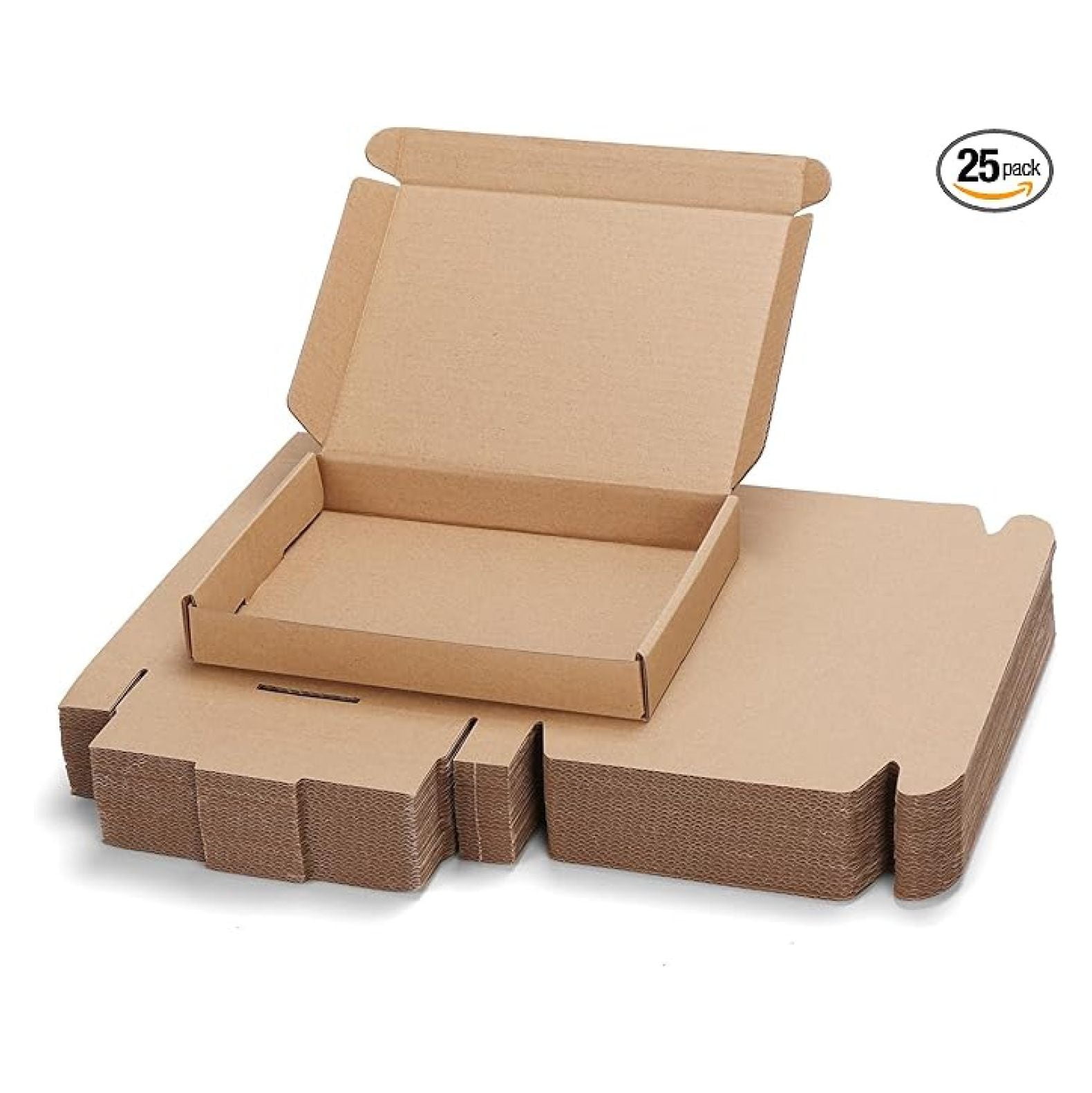 7x5x1 inch Shipping Boxes Bulk 25 Pack Brown, Tab Lock Tuck Top Mailer ...
