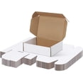 7x5x2 Inch Shipping Boxes 30 Pack White, Tab Lock Tuck Top Mailer Boxes ...