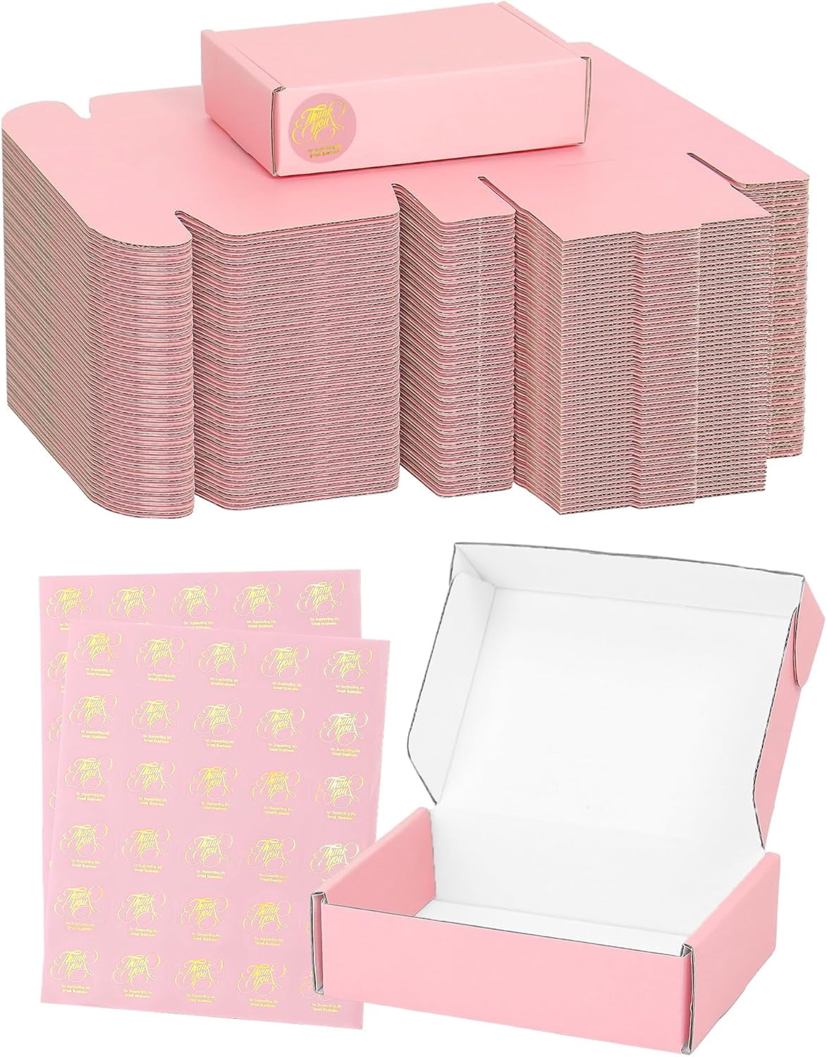 7x5x2 Inch Small Shipping Boxes, Pack of 50 Colored Cardboard Boxes ...