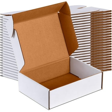 MLINS White Corrugated Paper Boxes for Storage and Moving with Foldable ...