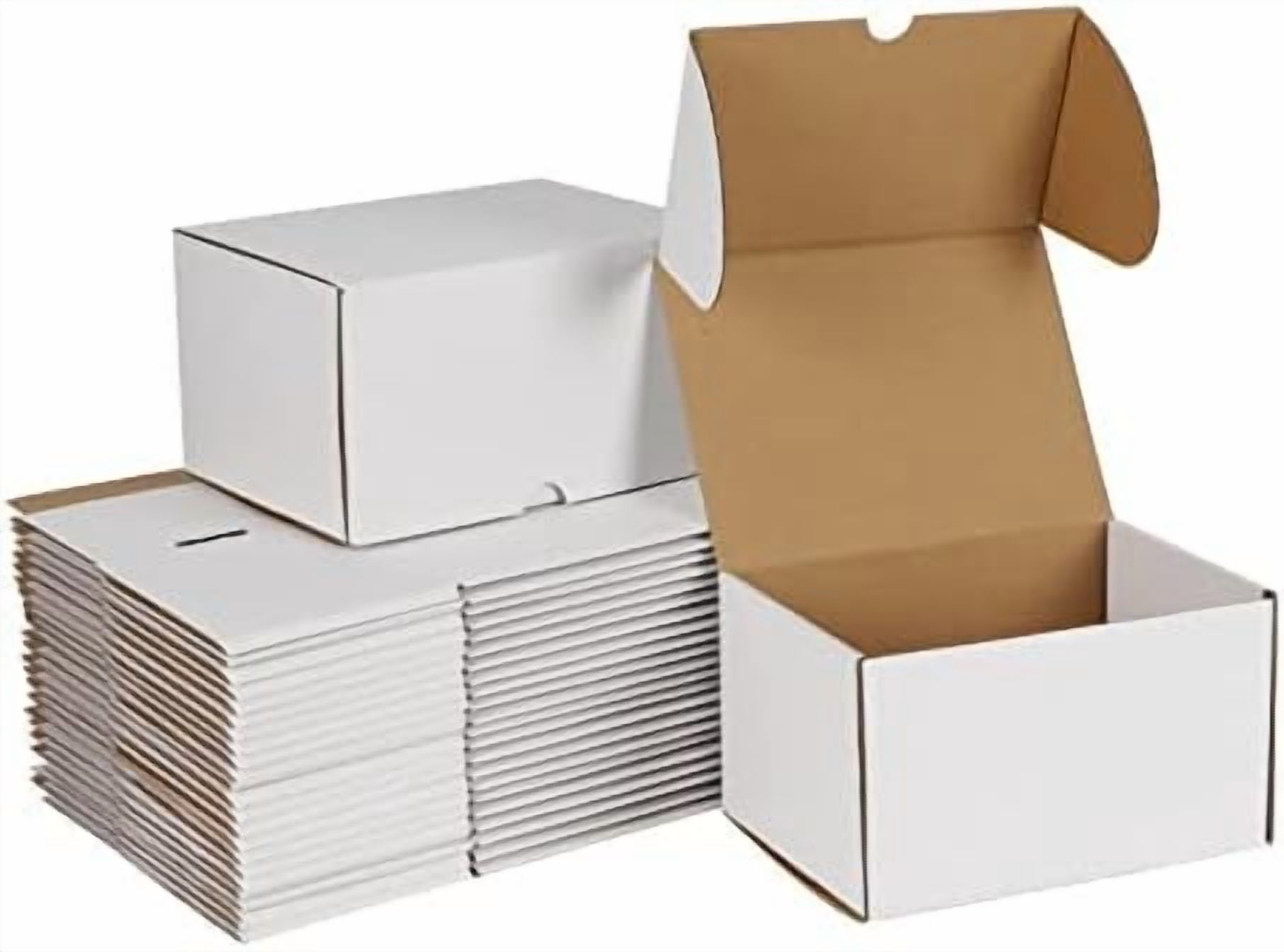 7x5x4 White Shipping Boxes Set of 25, Corrugated Cardboard Mailer Boxes ...