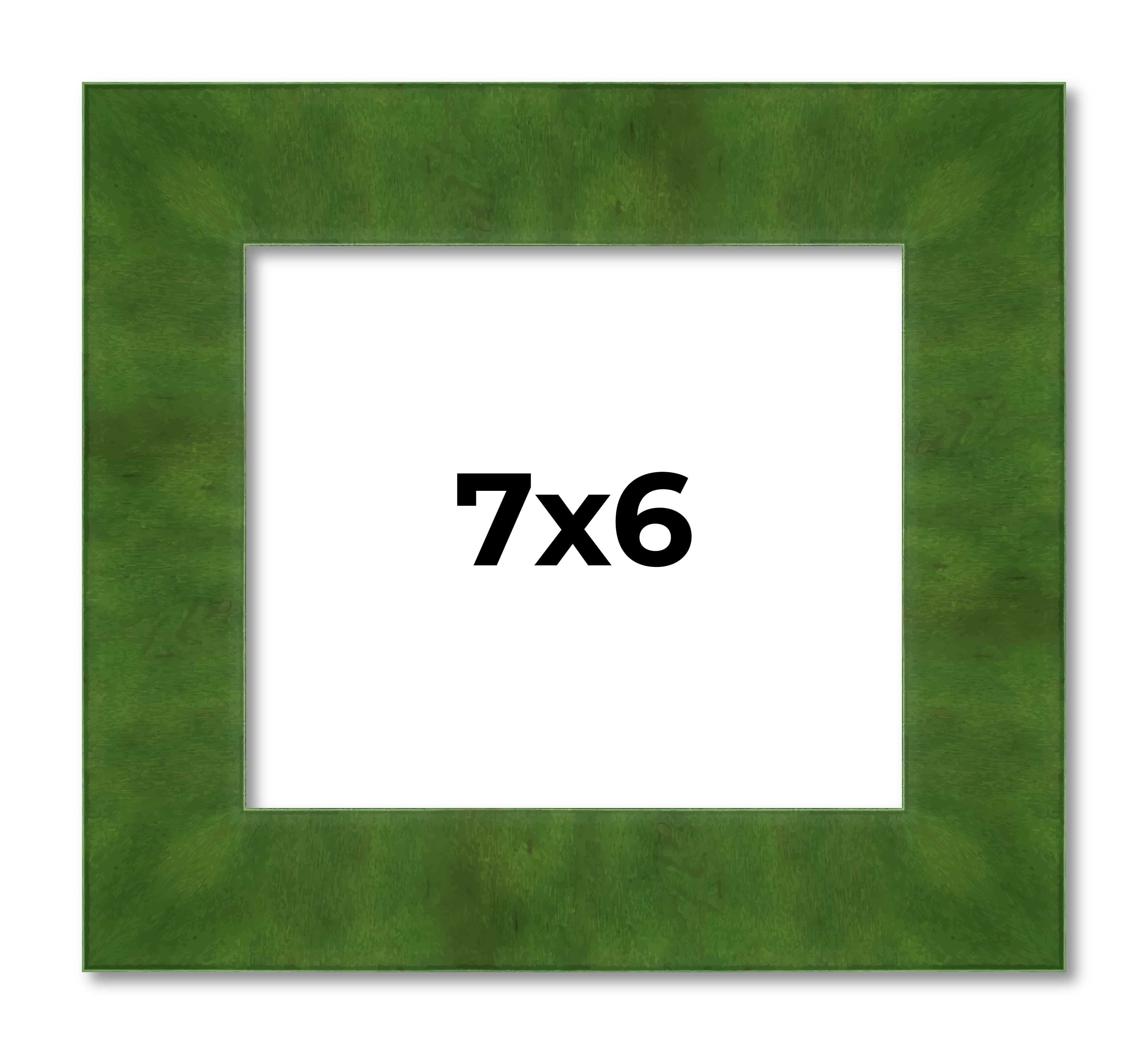 7x6 Frame Green Burl Solid Wood Picture Frame | 1.75 Inches Moulding ...