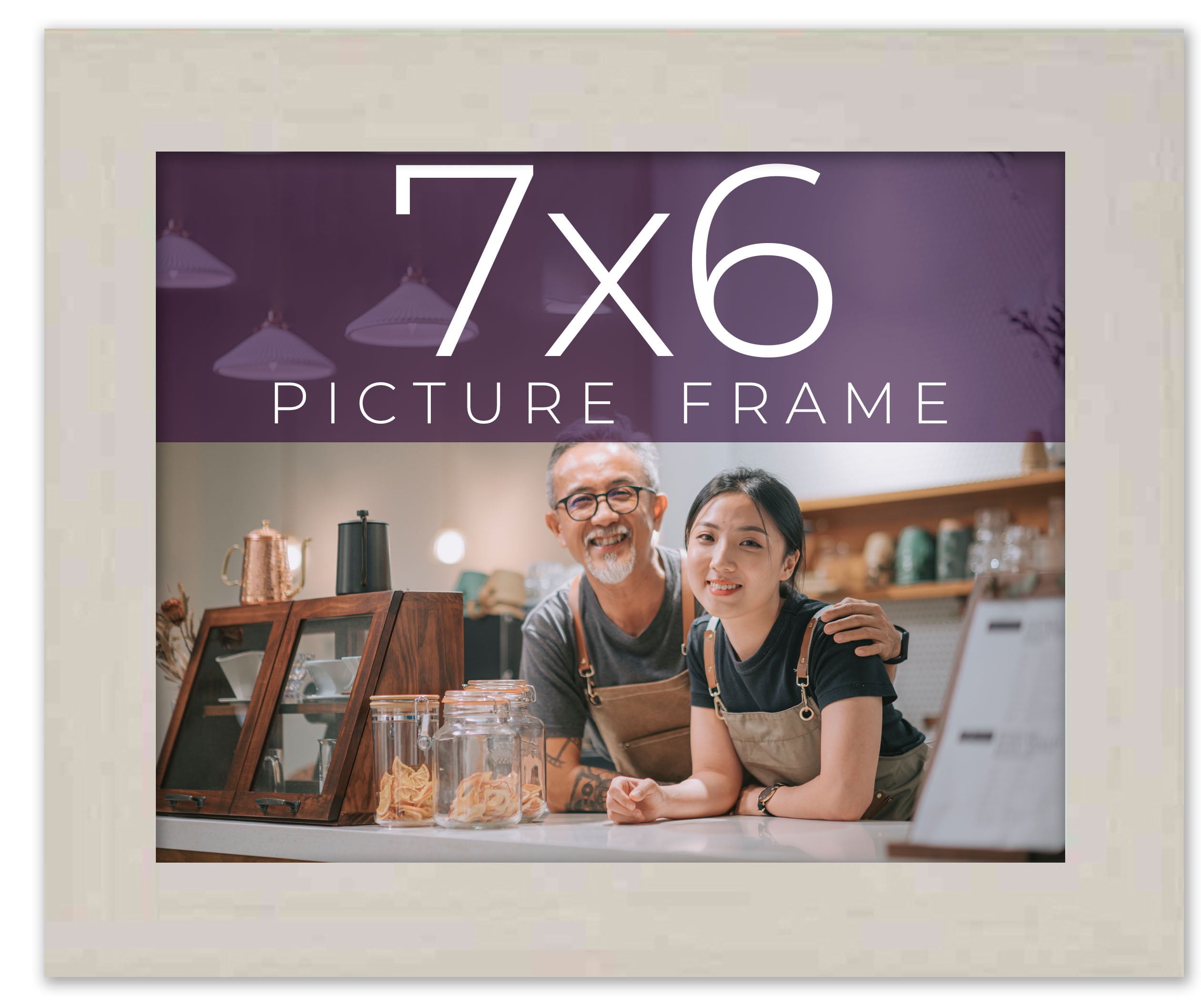 7x6 Frame White Real Wood Picture Frame Width 0.75 inches | Interior ...