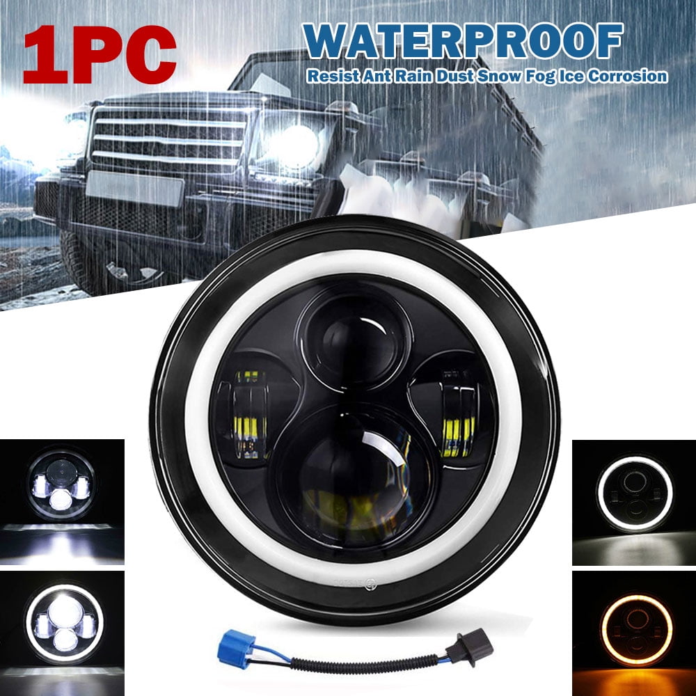 7x6" LED Headlight Hi/Lo Beam Halo DRL for GMC Savana 1500 2500 3500 ...