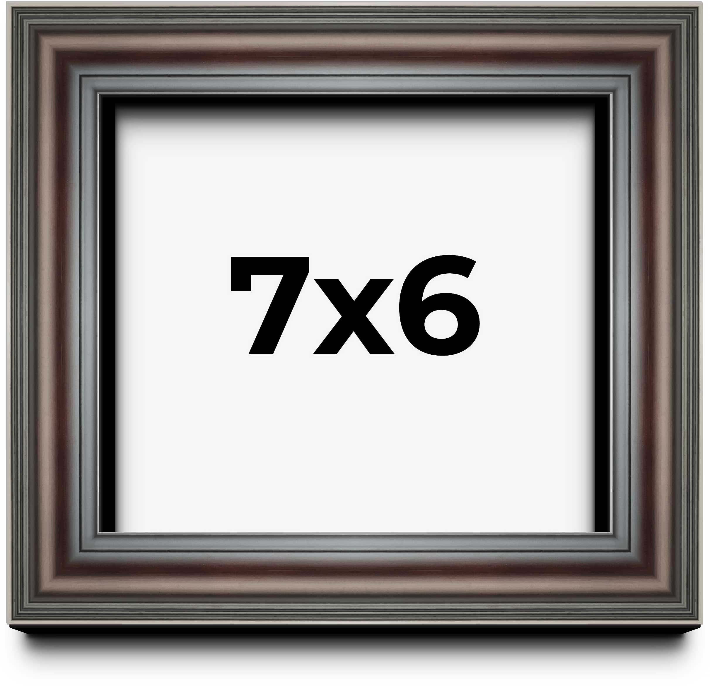 7x6 Shadow Box Frame Brown Cherry | 2.625 Inches Deep Pine Wood ...