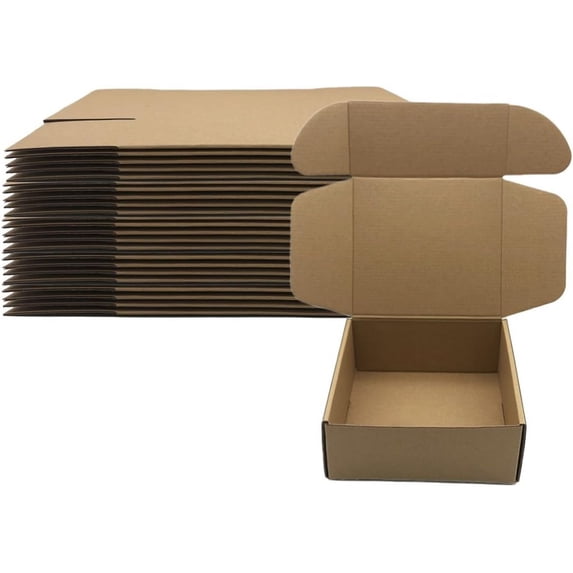 7x6x3 inch Shipping Boxes Pack of 25， Brown Corrugated Cardboard Box ...