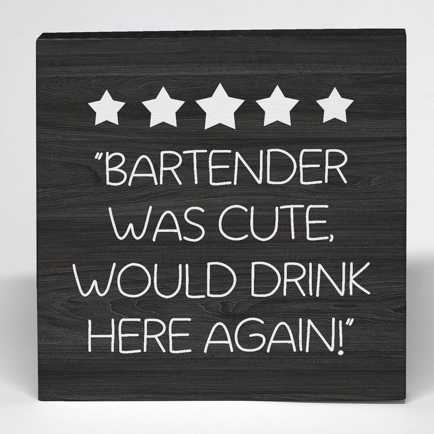 7x7 IN Bar Chart Decor Wooden Box Sign, Bar Decor And Accessories for ...