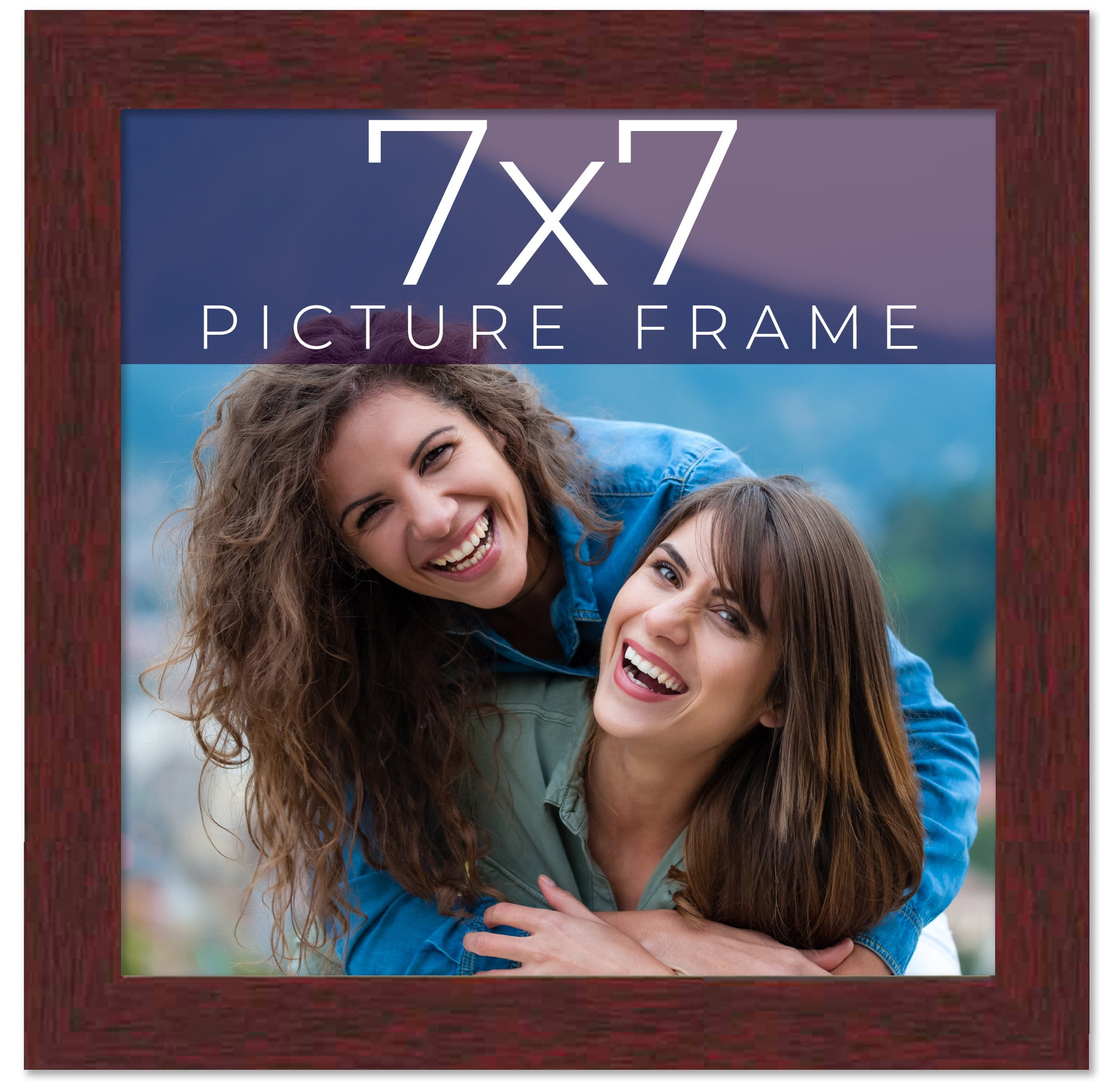 7x7 Frame Brown Solid Wood Picture Frame Width 0.75 Inches | Interior ...