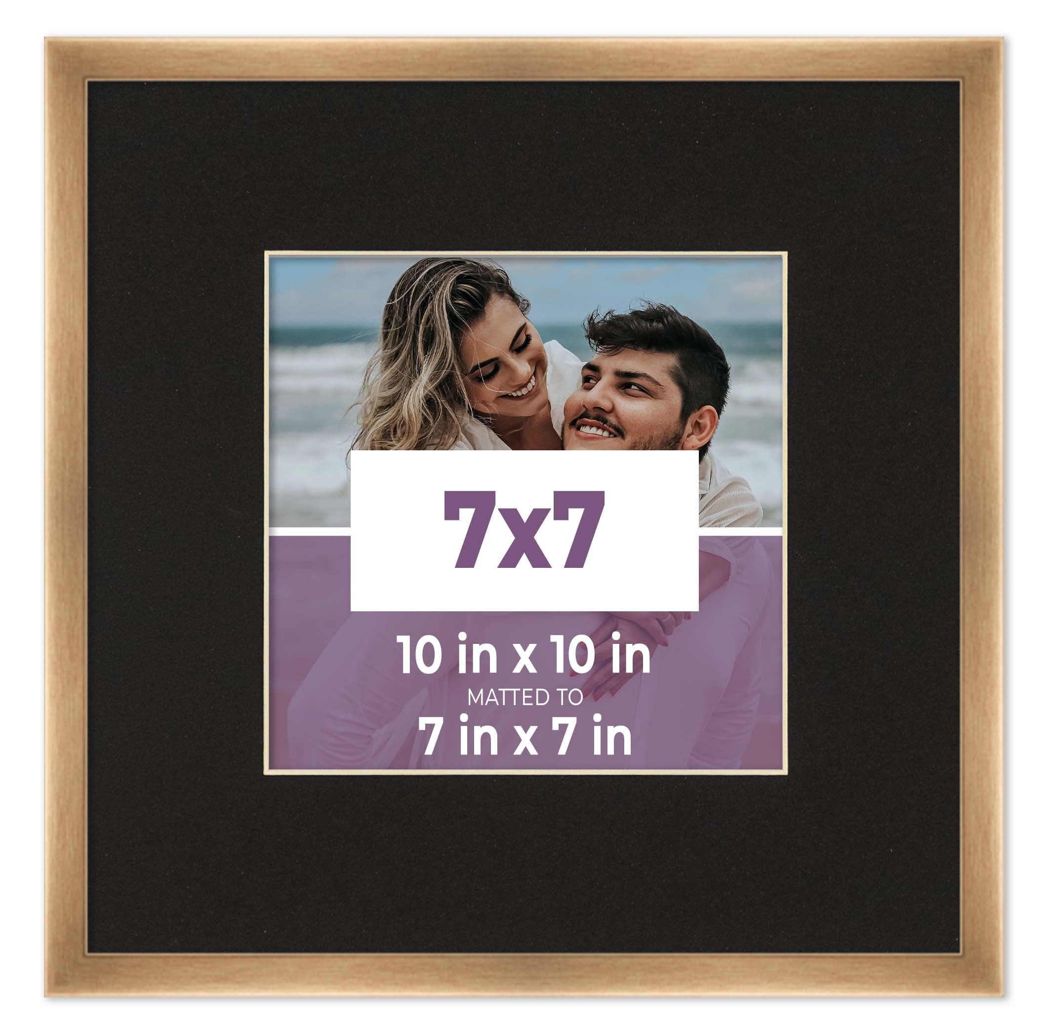 7x7 Frame Bronze With Black Picture Mat For 7x7 Photo - Bronze 10x10 ...