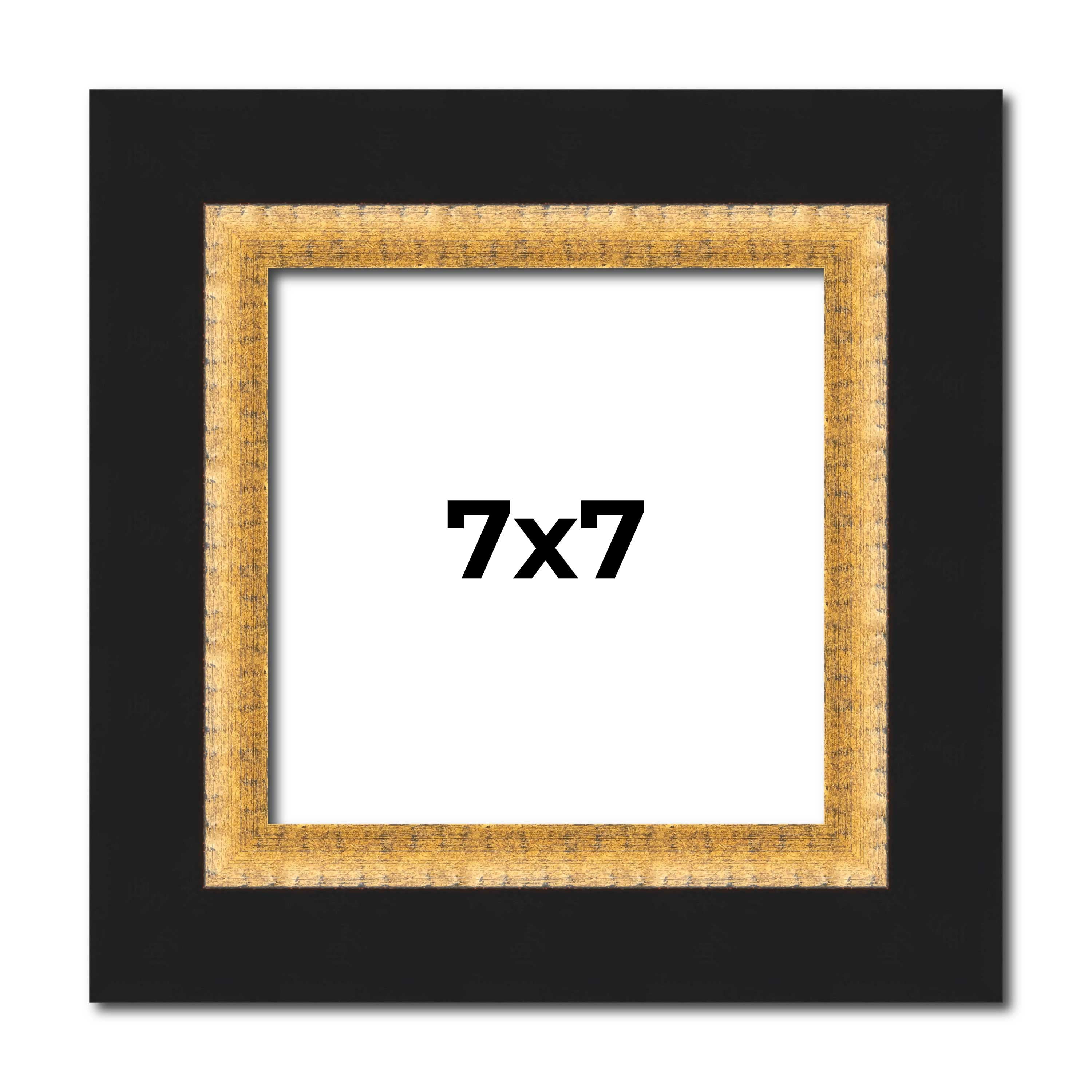 7x7 Frame Gold Real Wood Picture Frame Width 2.25 Inches | Interior ...