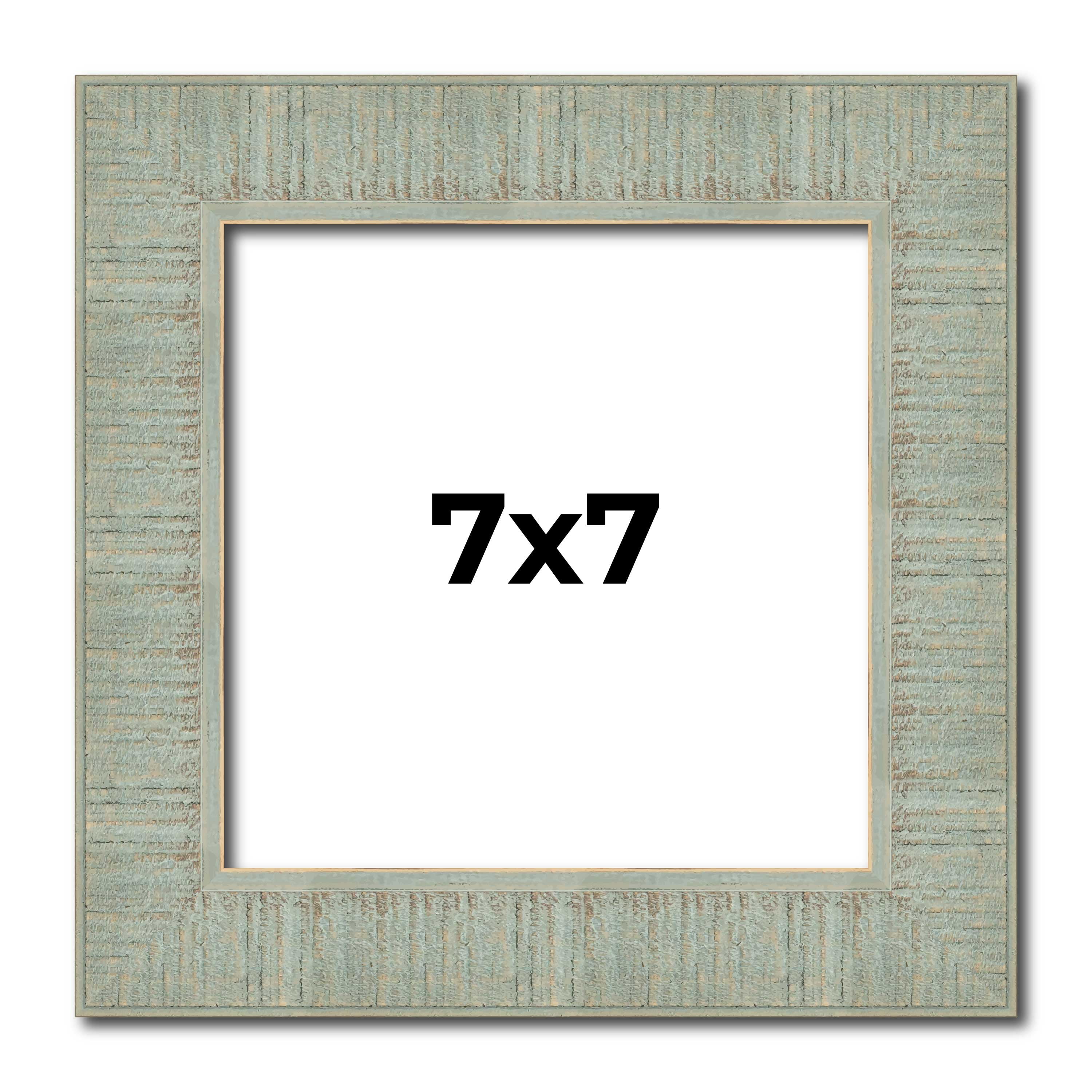 7x7 Frame Green Desert Pear Solid Wood Picture Frame | 1.625 Inch Moulding Width | Interior ...