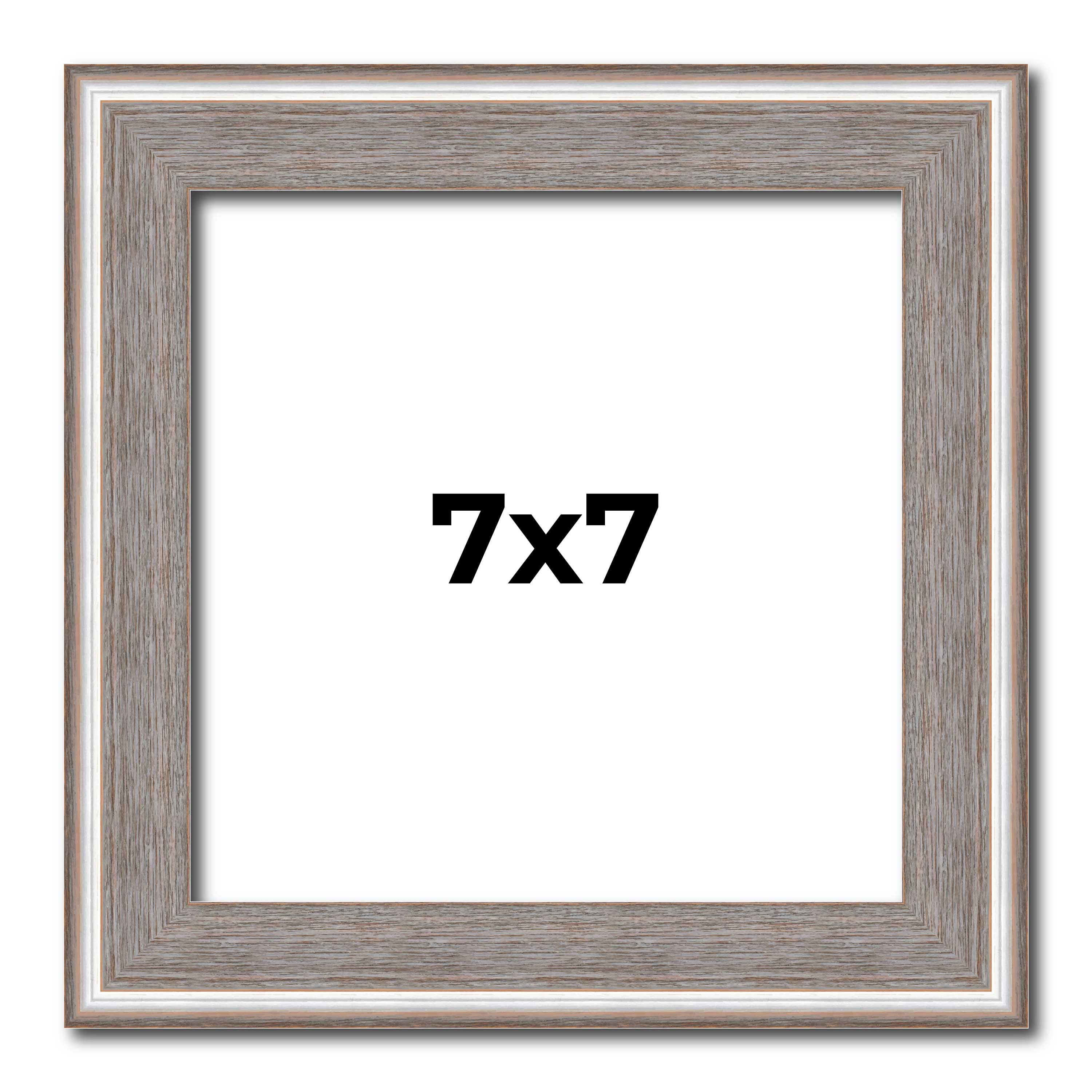 7x7 Frame Grey Real Wood Picture Frame Width 1.25 inches | Interior ...