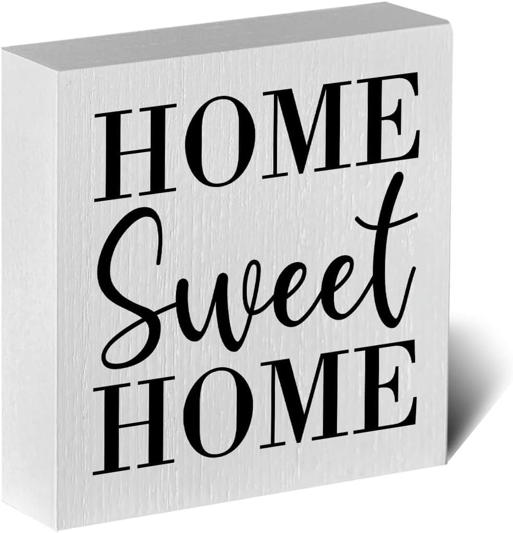 7x7 IN Home Sweet Home Artwork Wooden Box Sign Rustic Farmhouse Style ...