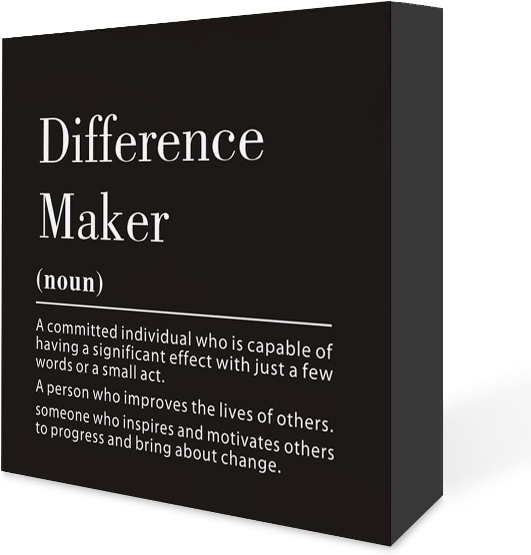 7x7 IN Inspirational Office Decor,Difference Maker Definition Sign ...