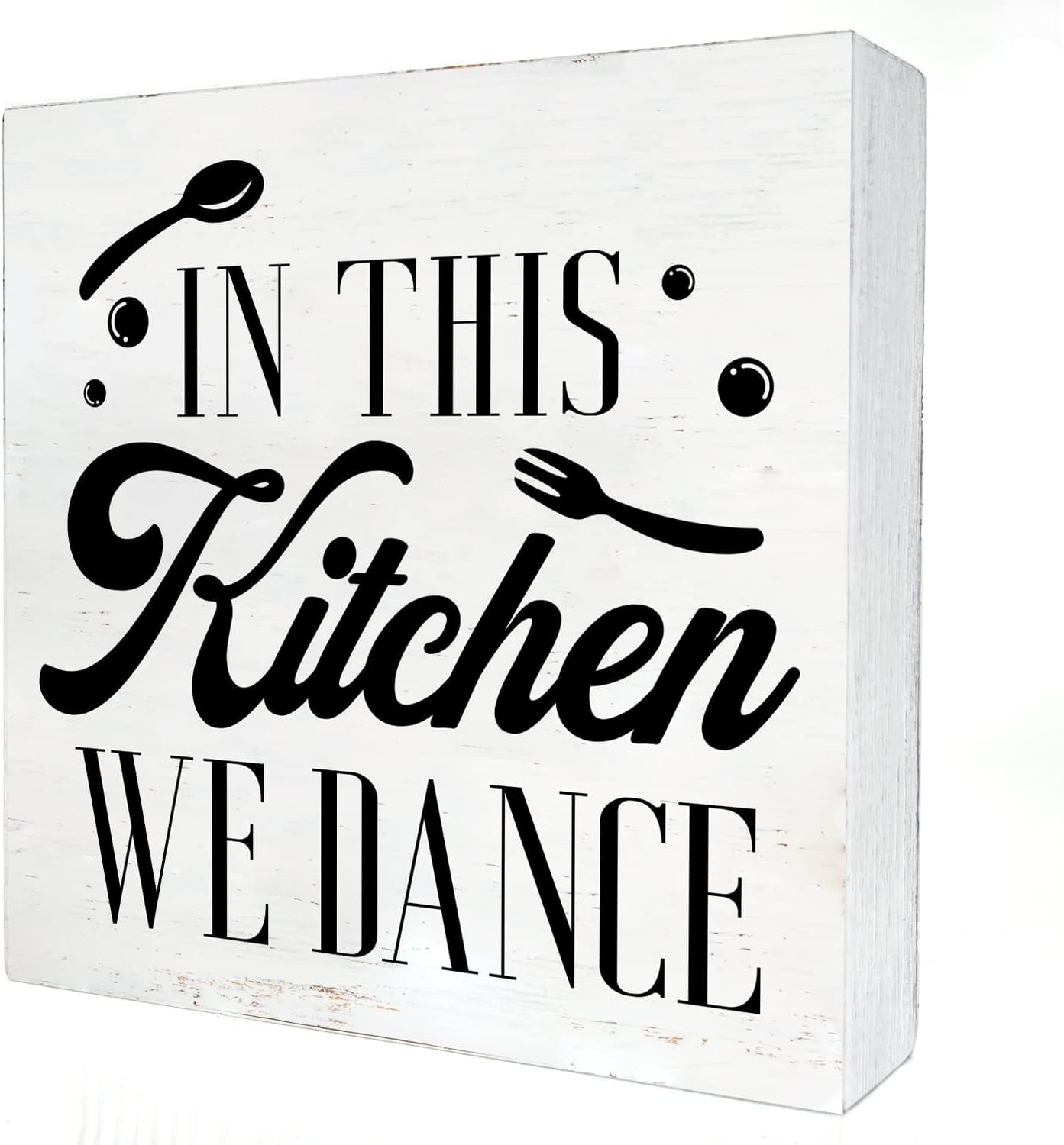 7x7 IN Modern Kitchen Wooden Box Sign with Saying Desk Decor in this ...