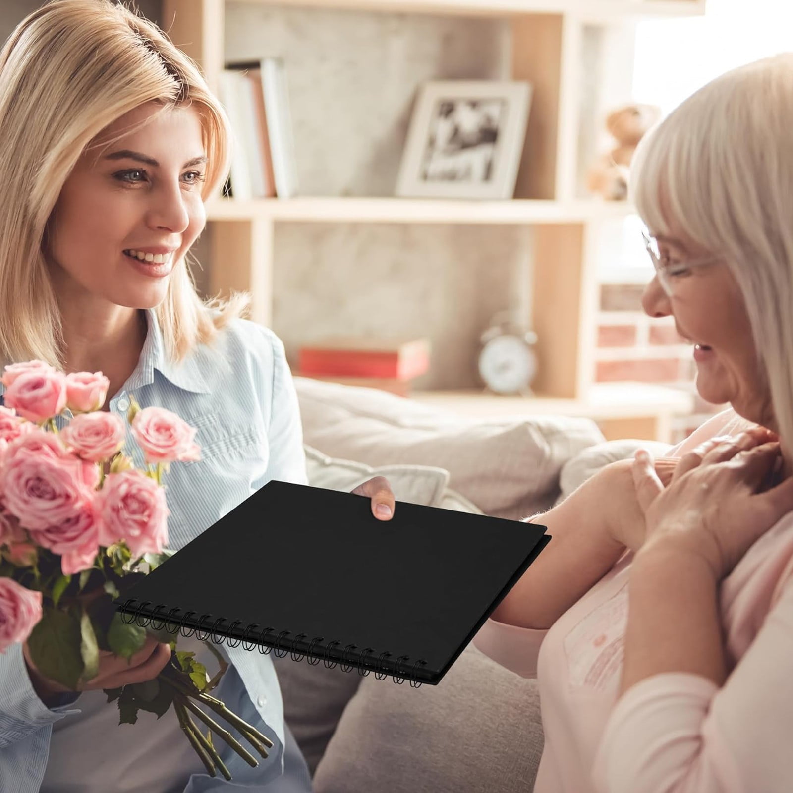 7x7 Inch Hardcover Scrapbook, 40 Page/20 Sheet Blank Sketchbook for DIY ...