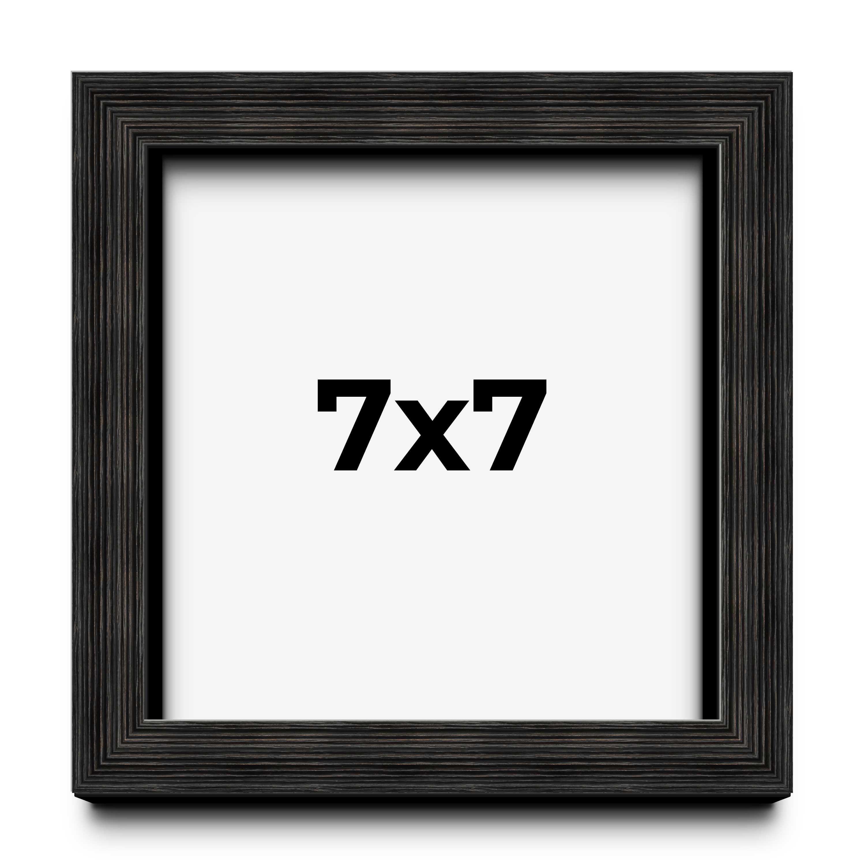 7x7 Shadow Box Black Rustic Barnwood Display Frame | 1.125 Inch Deep ...