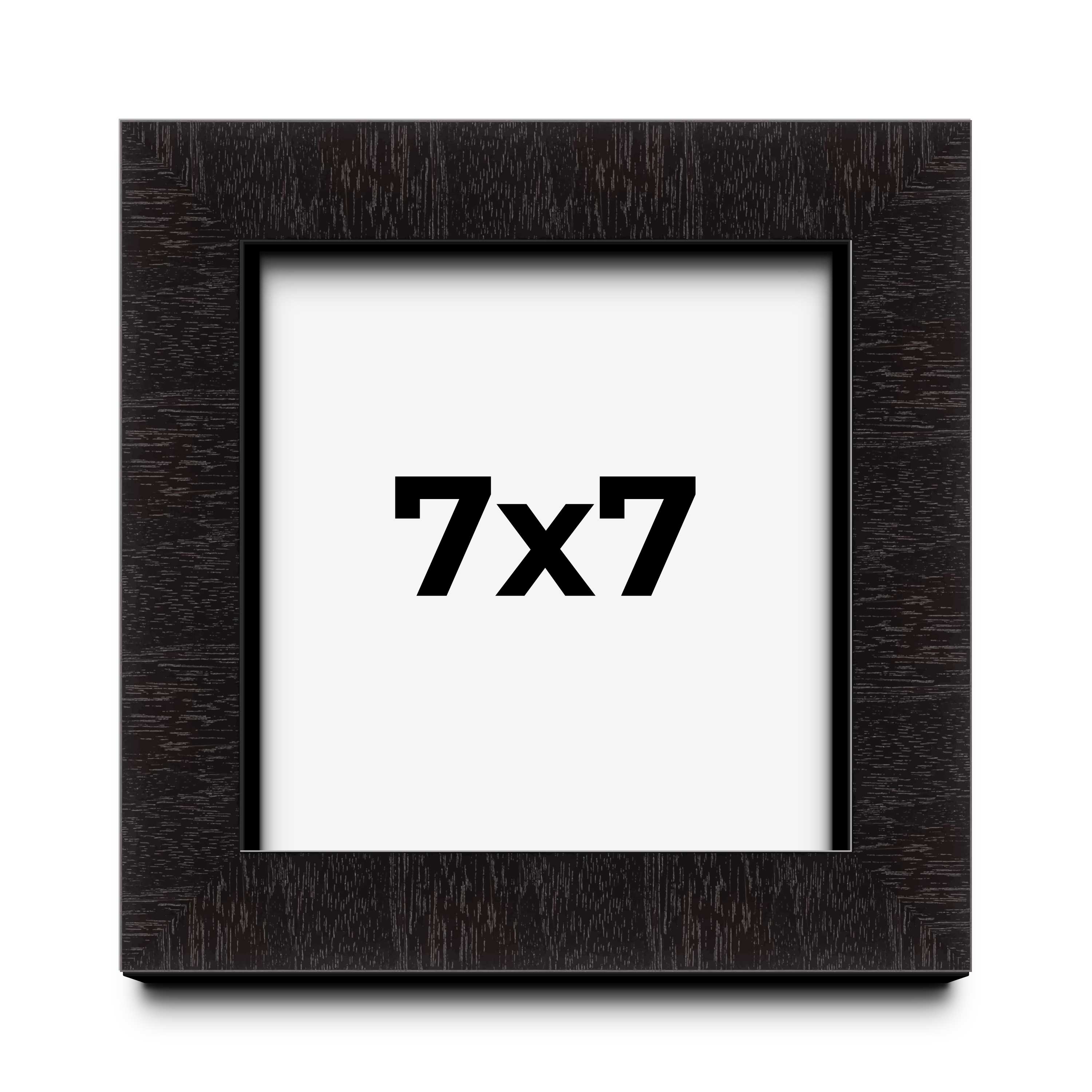 7x7 Shadow Box Black Solid Wood Display Picture Frame | 1 Inch Rabbet ...