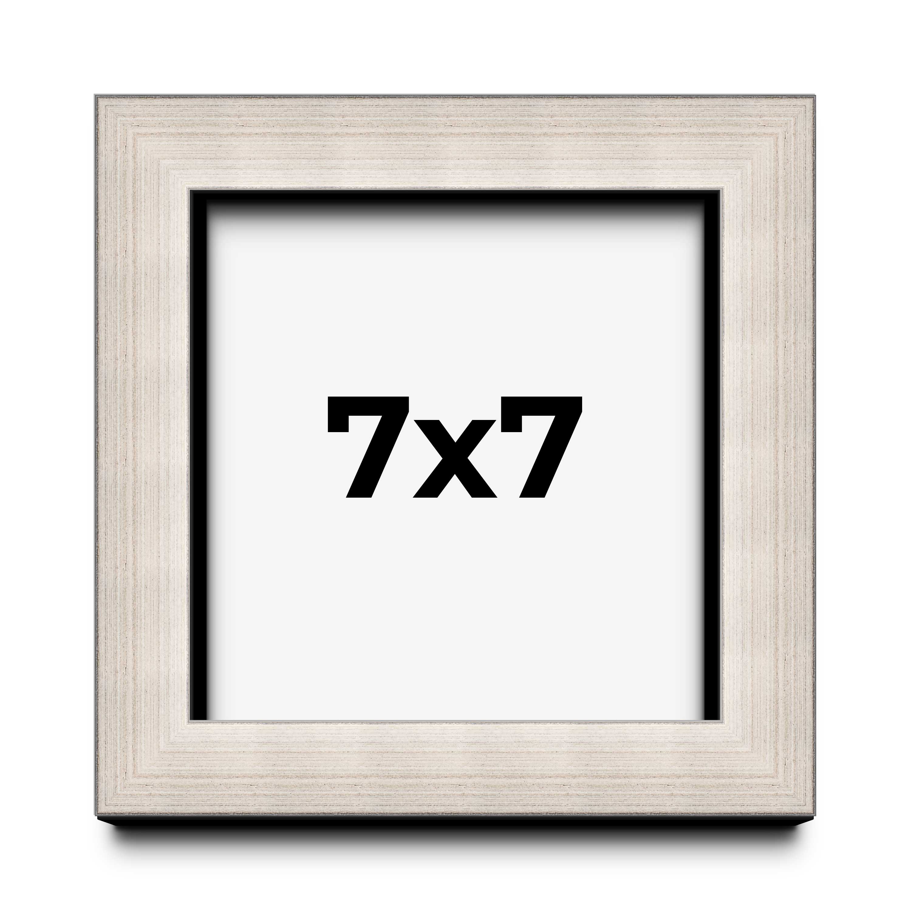 7x7 Shadow Box Brushed Silver | 1.5 Inch Deep | 1.25 Inch Moulding ...