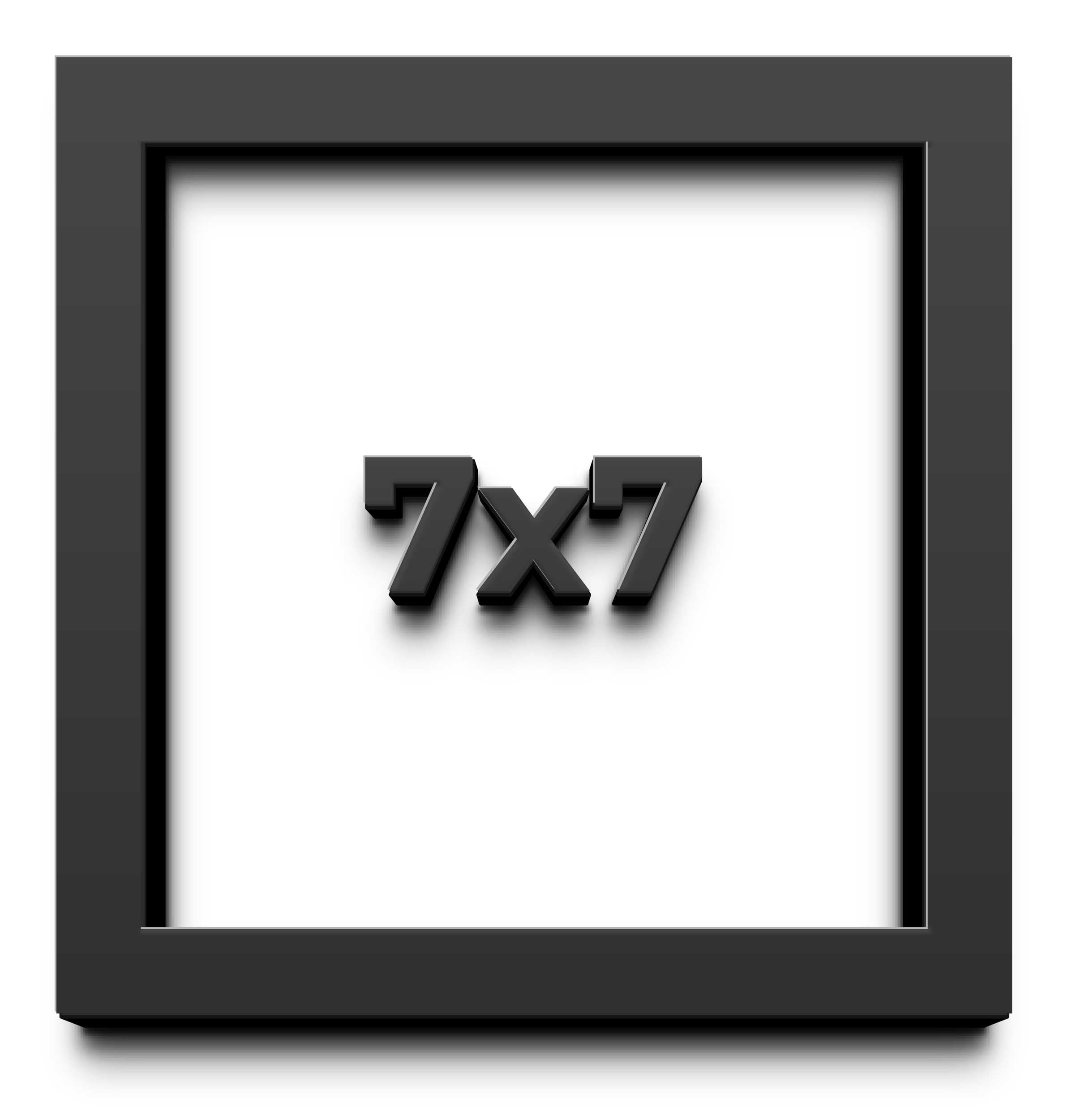 7x7 Shadow Box Frame Black | 1 inches Deep Real Wood Contemporary ...