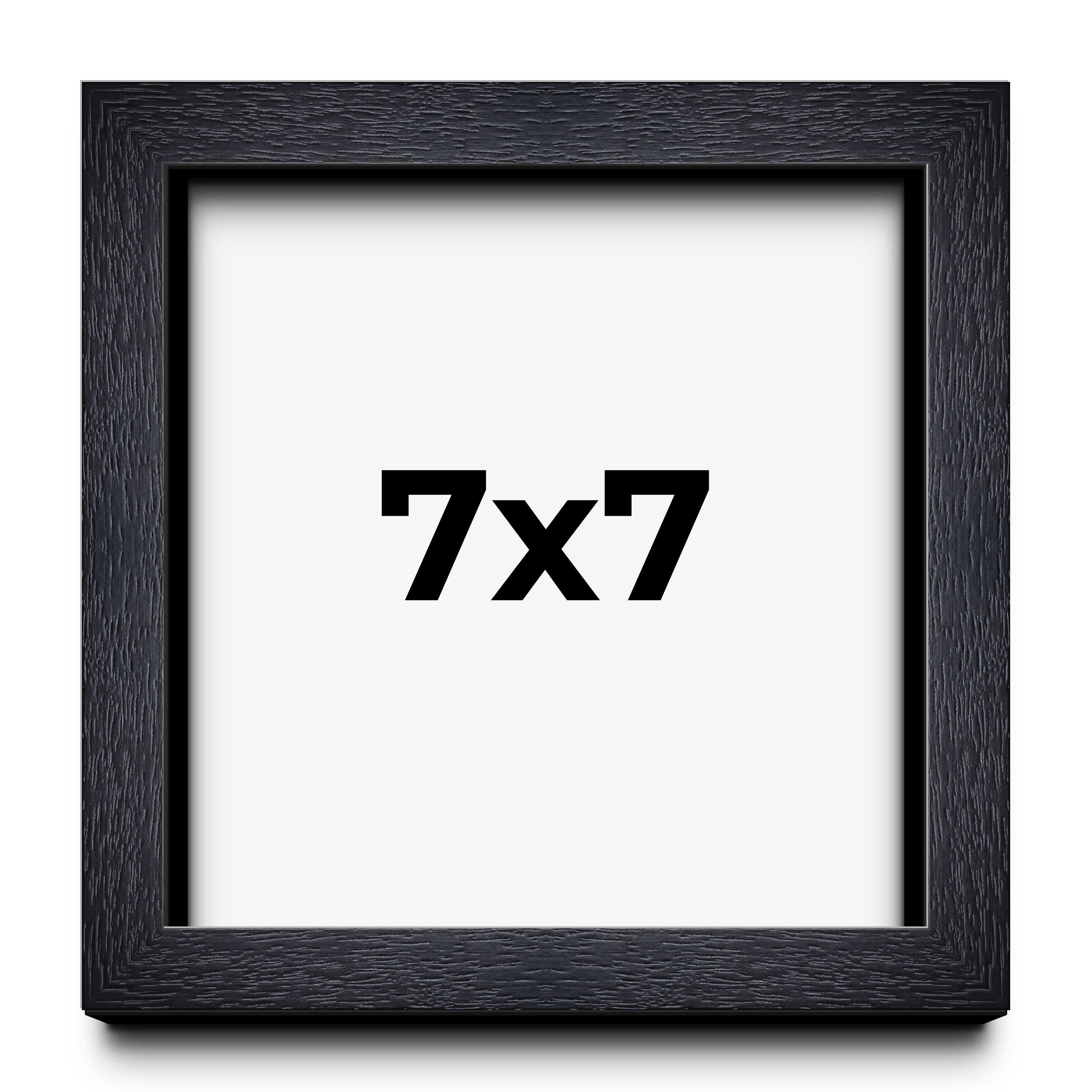 7x7 Shadow Box Frame Black | 1 Inches Deep Real Wood Farmhouse ...