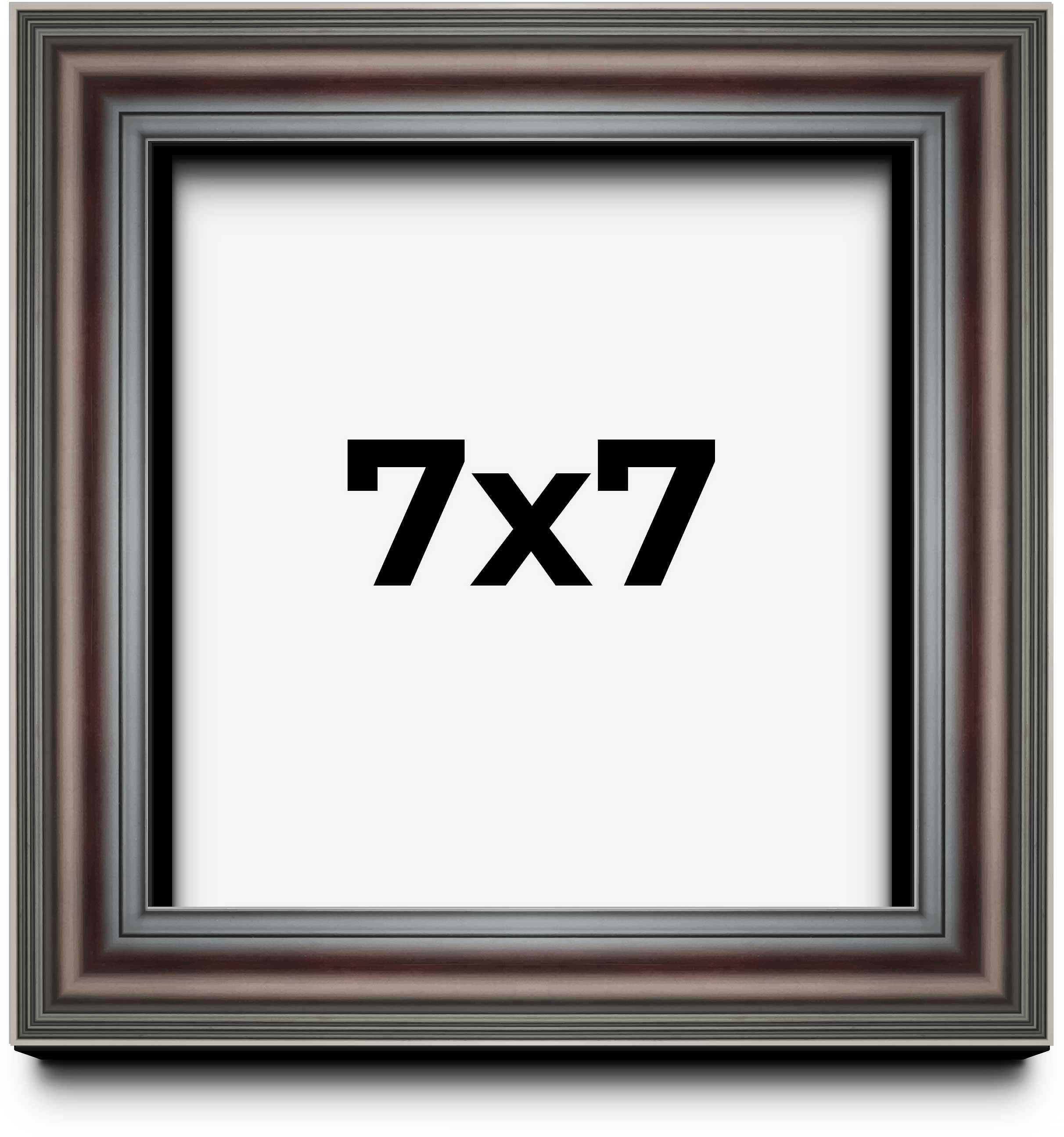 7x7 Shadow Box Frame Brown Cherry | 2.625 Inches Deep Pine Wood ...