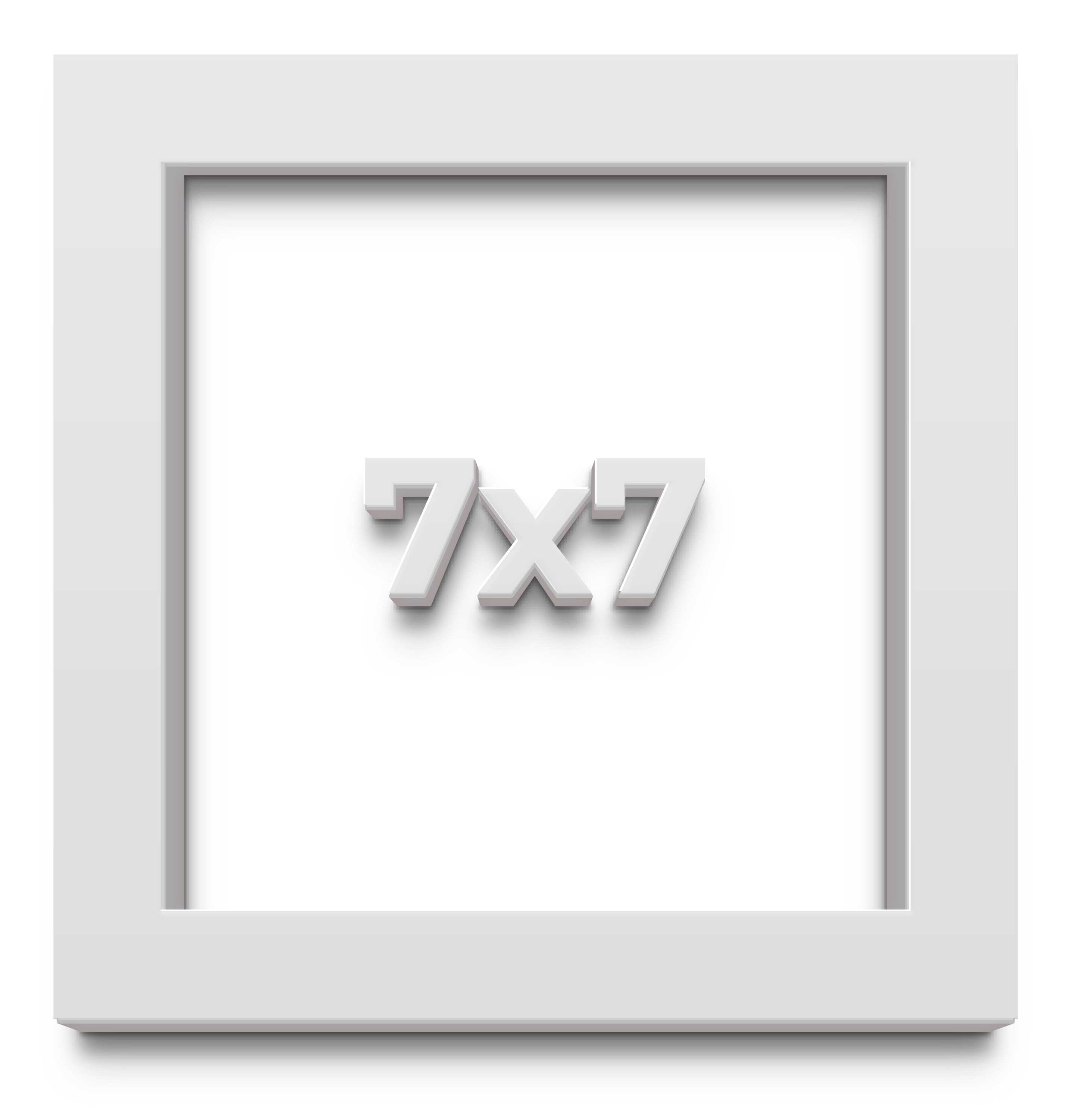 7x7 Shadow Box High Gloss White Display Frame | 1.625 Inches Deep | 1 ...