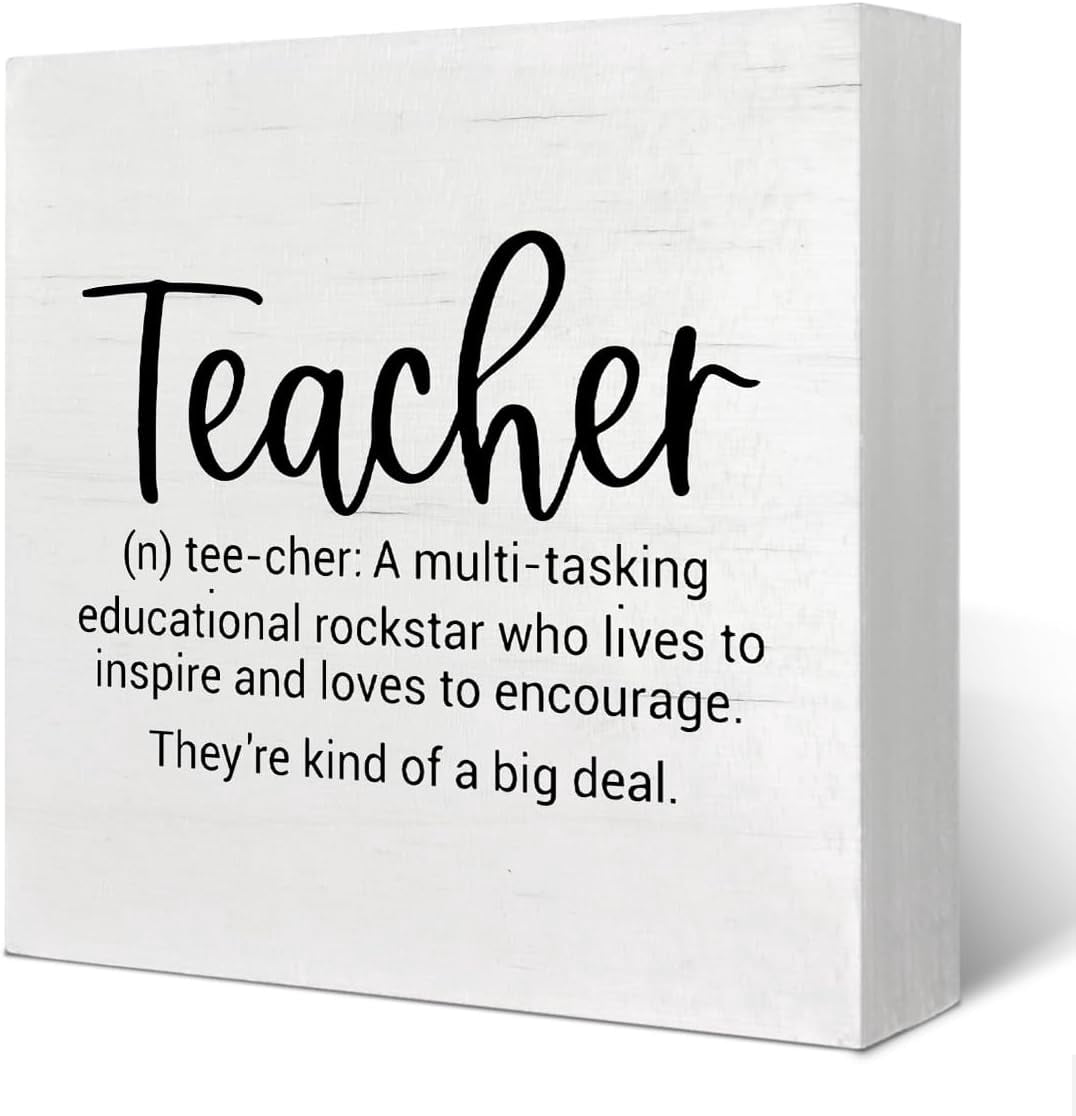 7x7 IN Teacher Desk Decor - Teacher Appreciation Gifts, End of Year ...