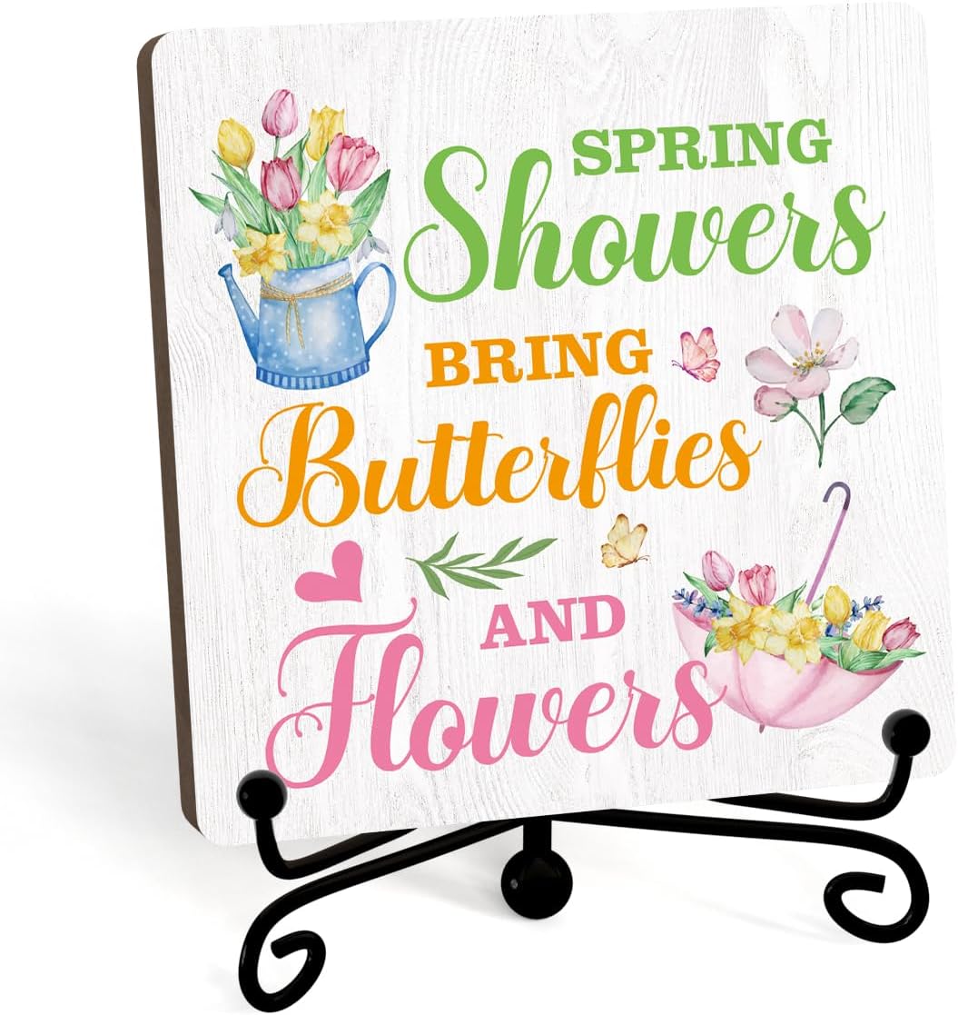 7x7 inch Spring Rustic Farmhouse Home Office Desk Decor | Spring ...