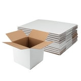 MEBRUDY 7x7x7 Shipping Boxes Set of 25, Small White Cardboard Mailer ...