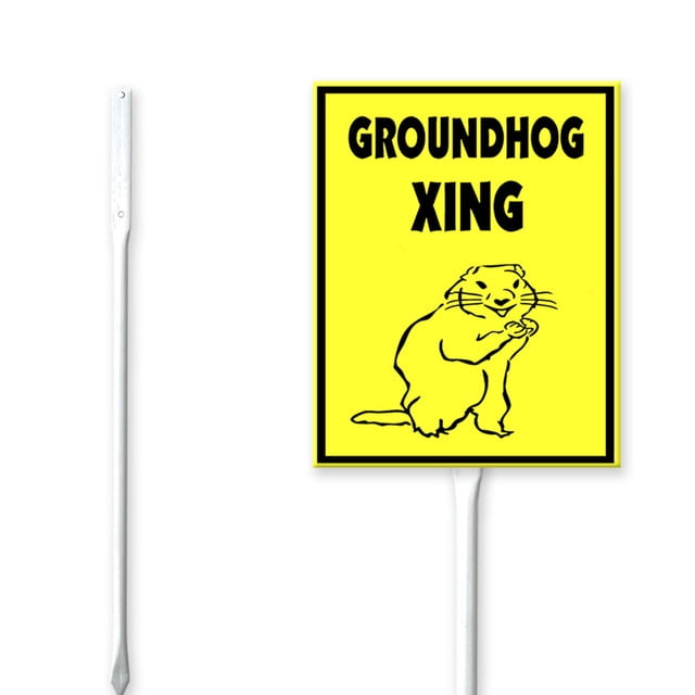 7x8.8 IN Groundhog Crossing Sign,Caution Danger Safety Security Warning ...